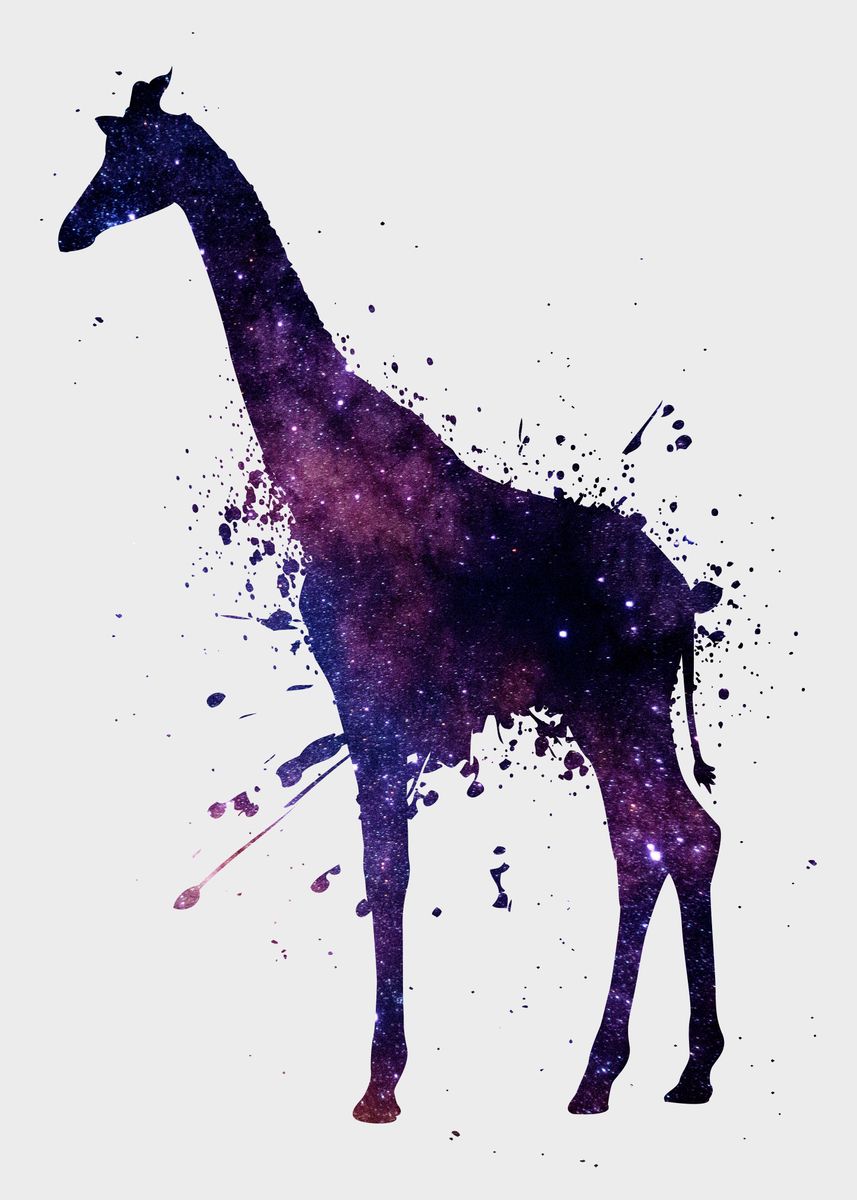 'Giraffe Nebula' Poster, picture, metal print, paint by Neo Design ...