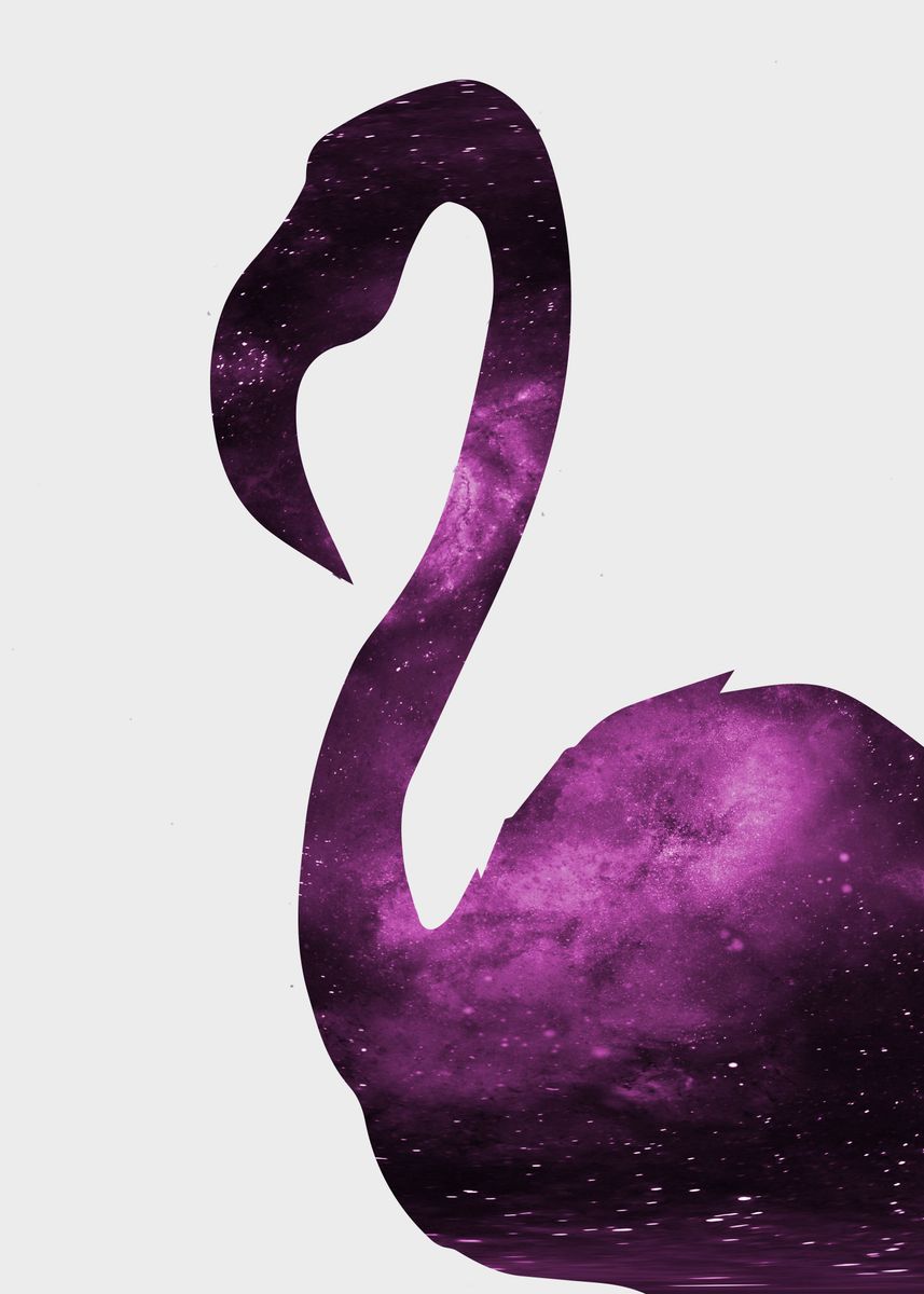 'Flamingo Nebula' Poster, picture, metal print, paint by Neo Design ...