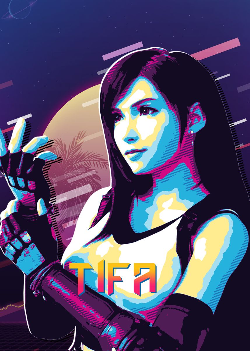 'tifa final fantasy 7' Poster, picture, metal print, paint by Desy ...