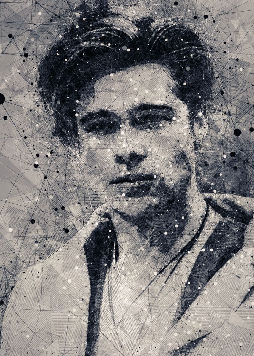 'Brad Pitt' Poster by Alex Mann | Displate