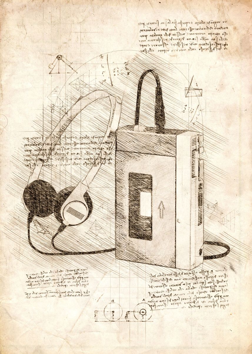 'Walkman' Poster, picture, metal print, paint by Cornel Vlad | Displate