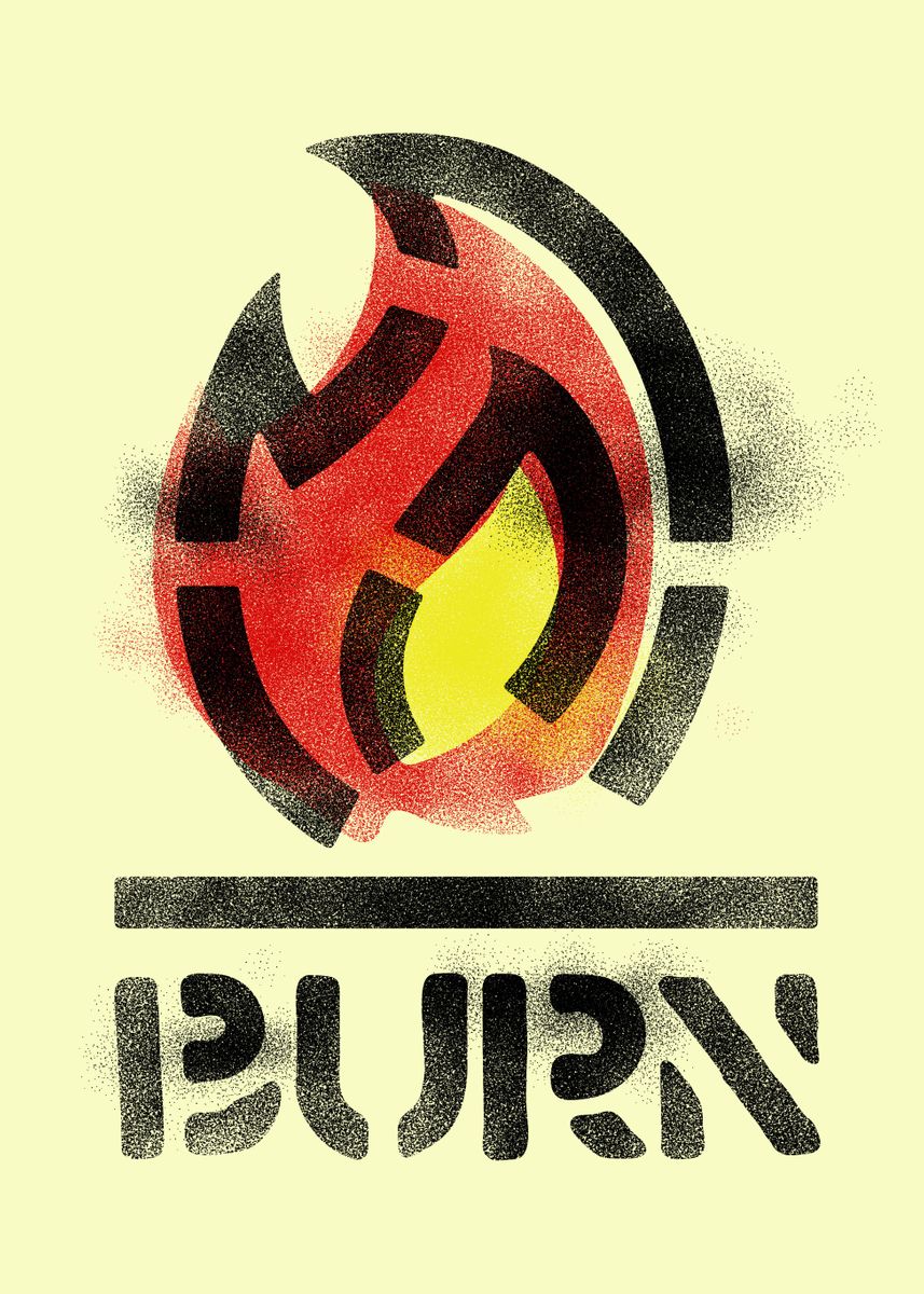 'BURN' Poster by Boris Rajic | Displate