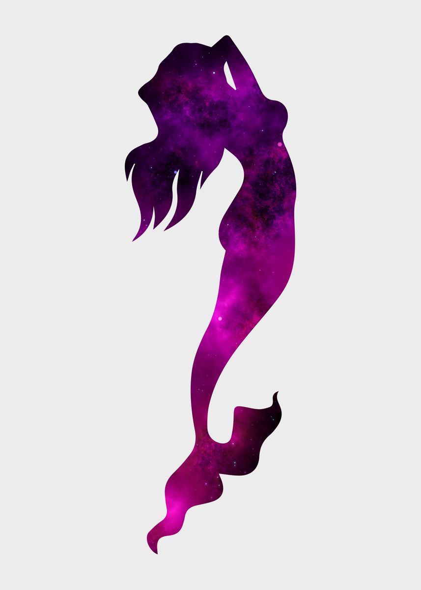 'Nebula Mermaid' Poster, picture, metal print, paint by Neo Design ...