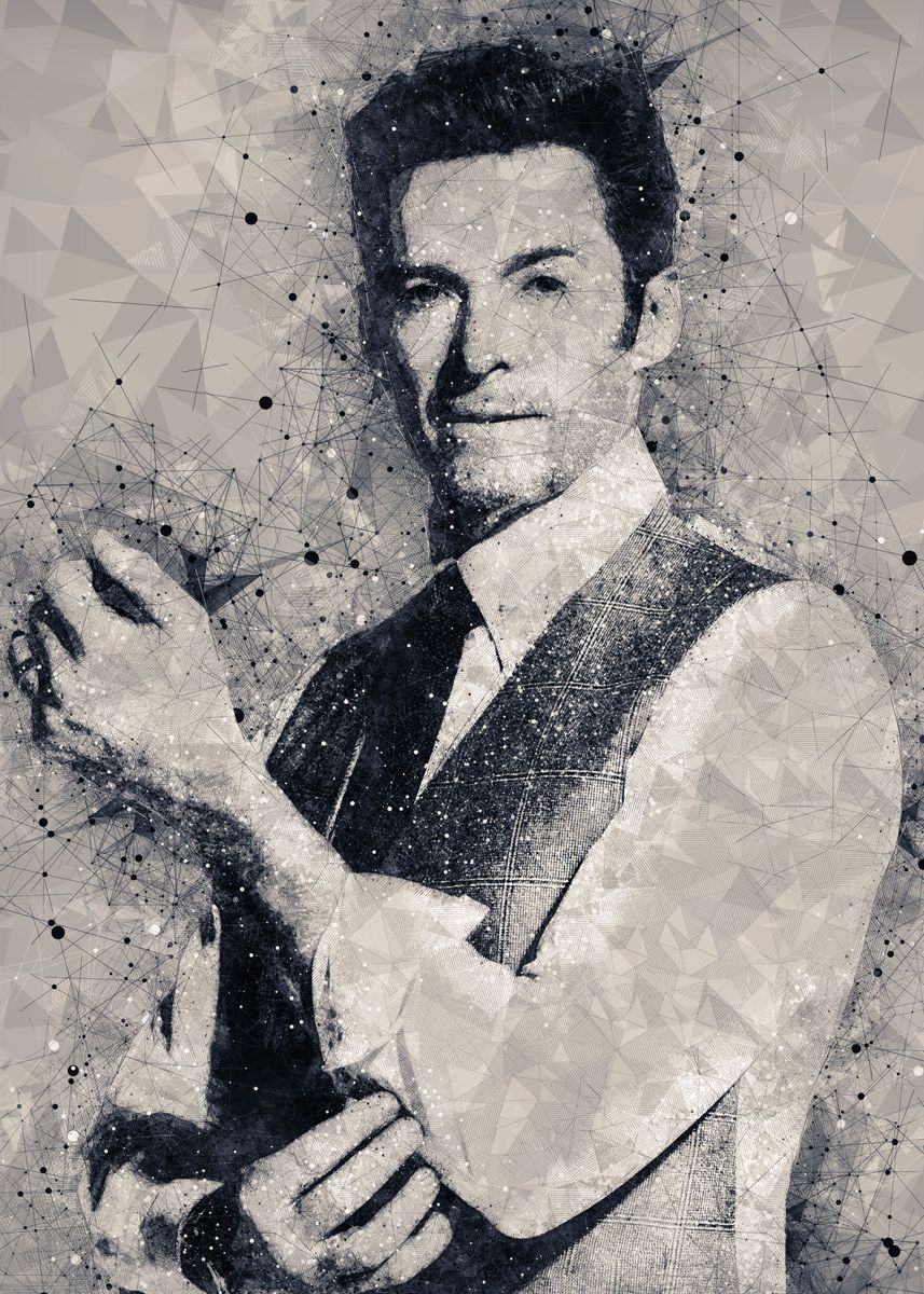 'Hugh Jackman' Poster, picture, metal print, paint by Alex Mann | Displate