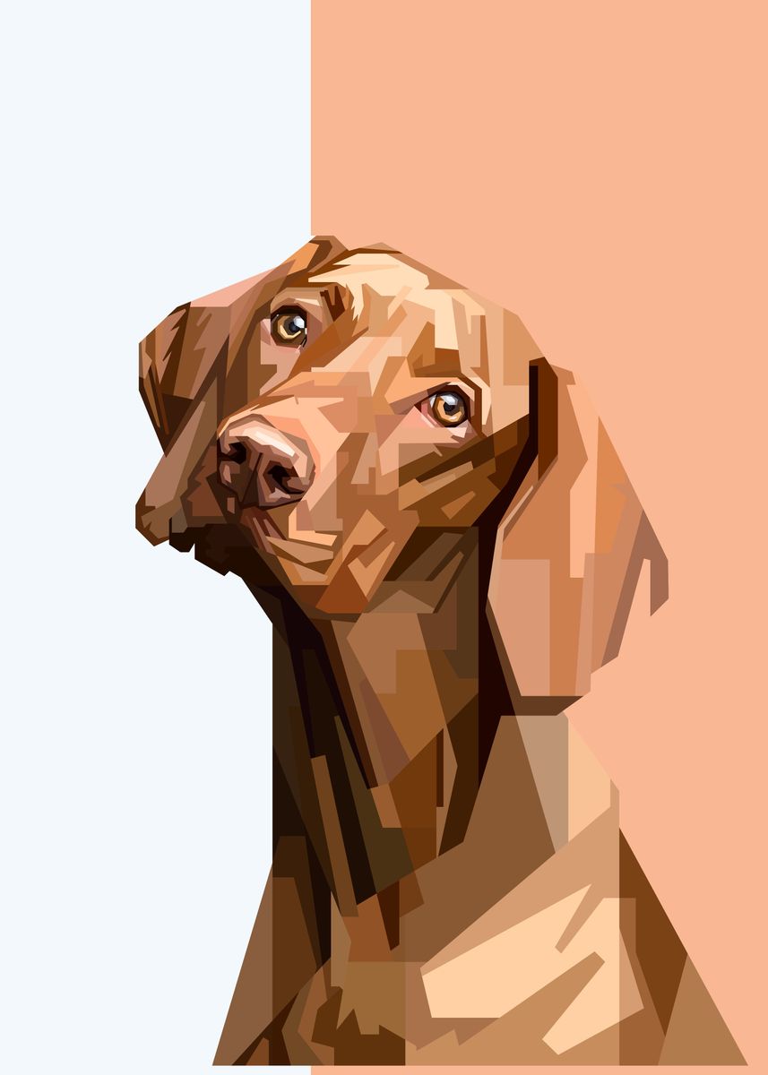 'Dog in Vector' Poster, picture, metal print, paint by Zulfikar Syahrir ...