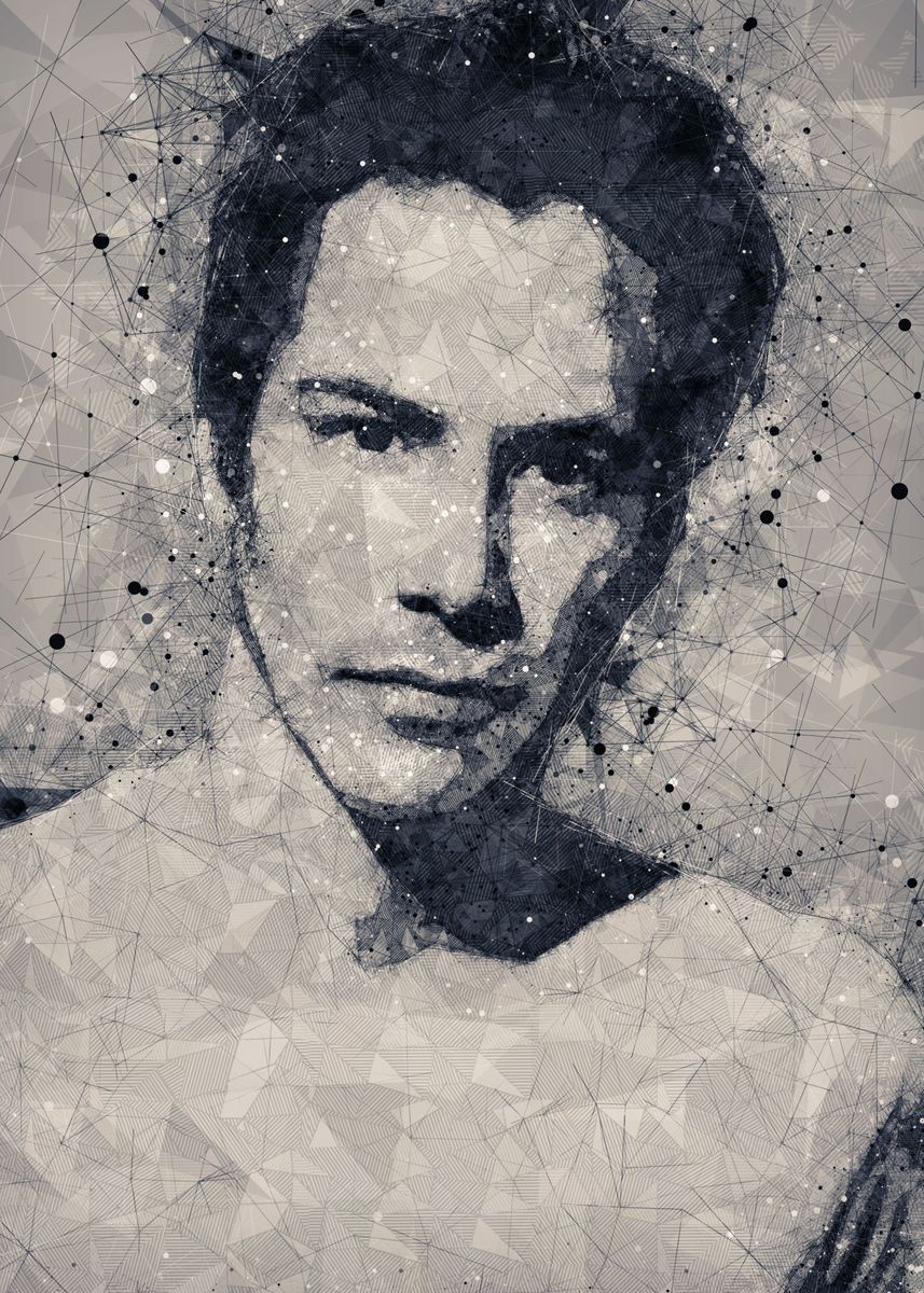 'Keanu Reeves' Poster, picture, metal print, paint by Alex Mann | Displate