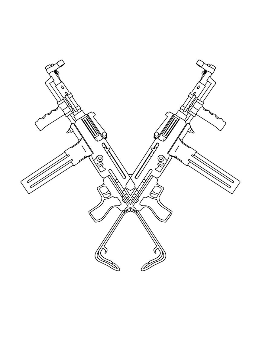 'Thompson Butterfly Gun' Poster, picture, metal print, paint by Euglen ...