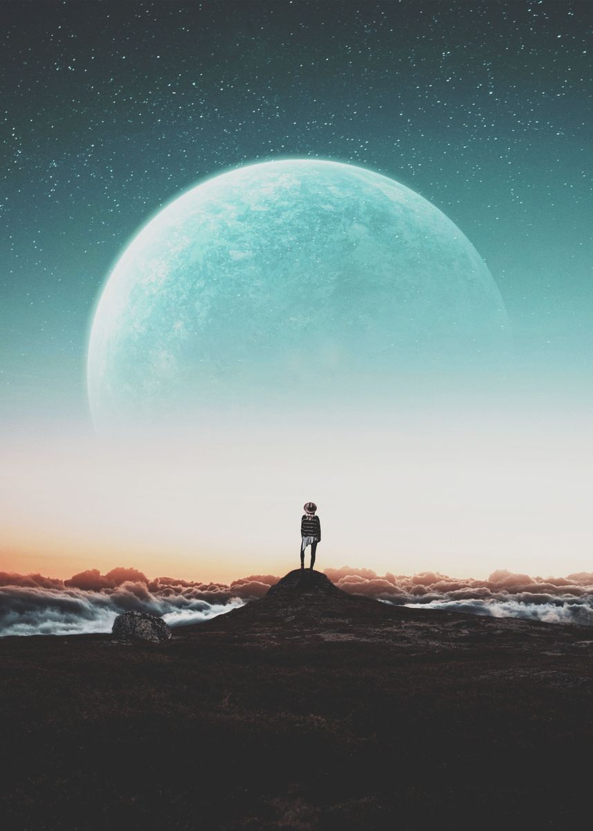 'Blue Planet' Poster, picture, metal print, paint by Trigonal Art ...