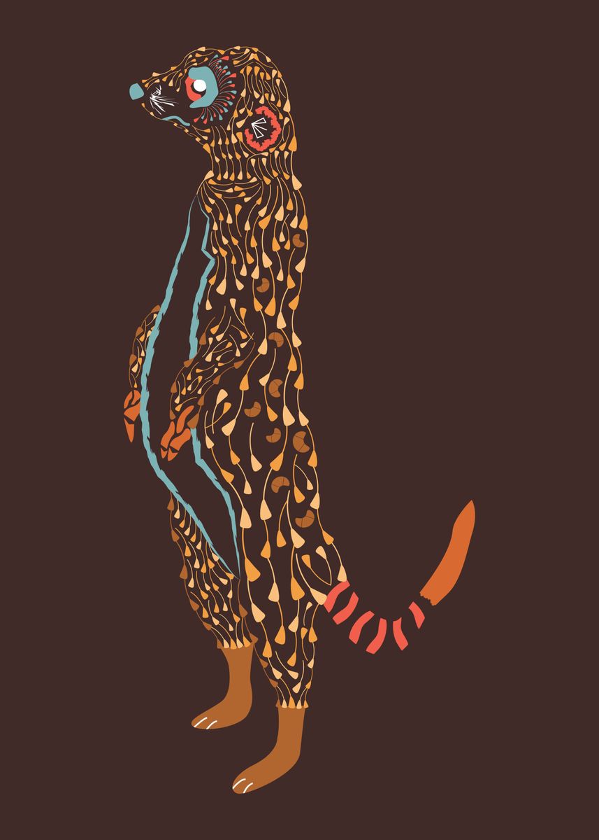'Abstract Meerkat' Poster by DANIEL BEVIS | Displate