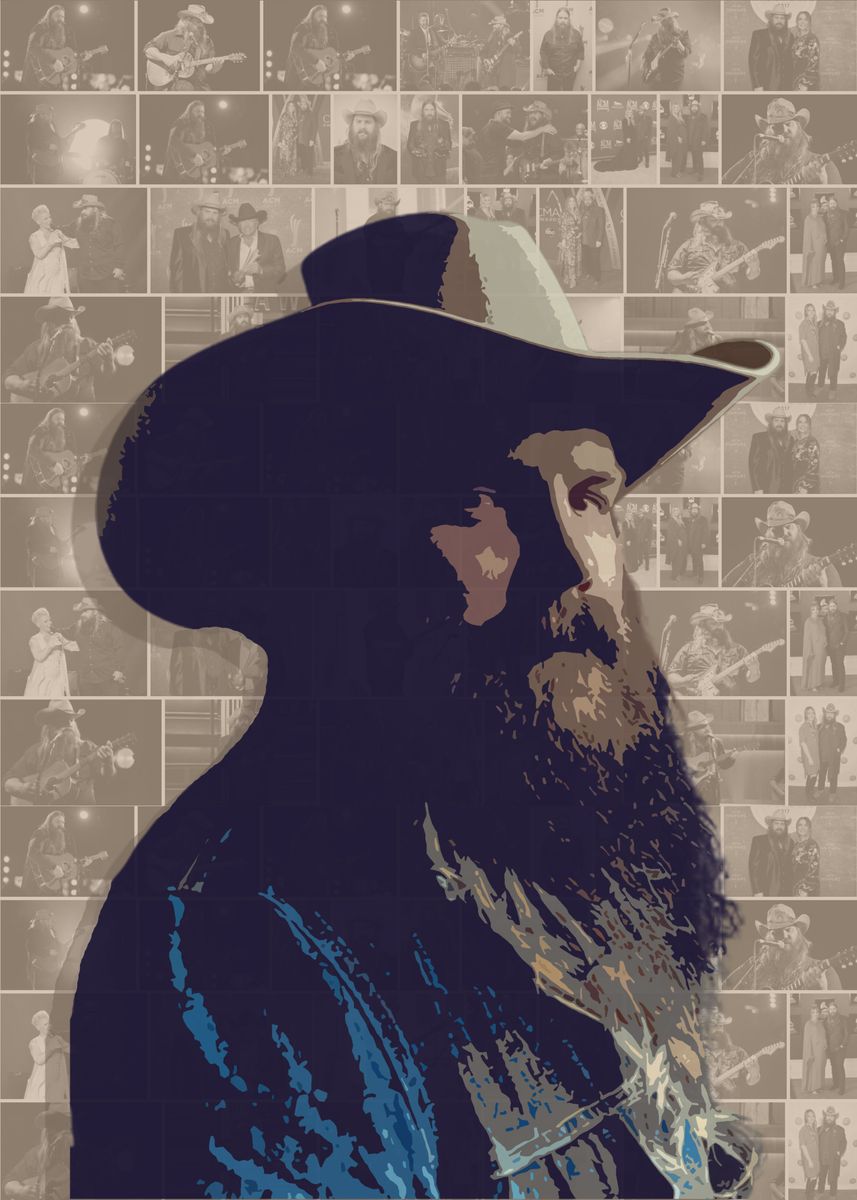 'Chris Stapleton' Poster, picture, metal print, paint by Booth Callahan ...