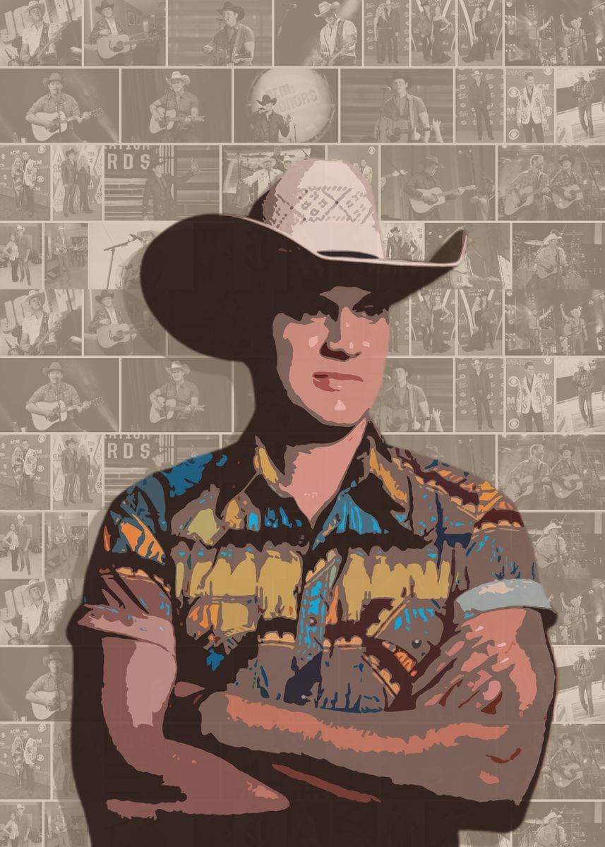 'Jon Pardi' Poster, picture, metal print, paint by Booth Callahan ...