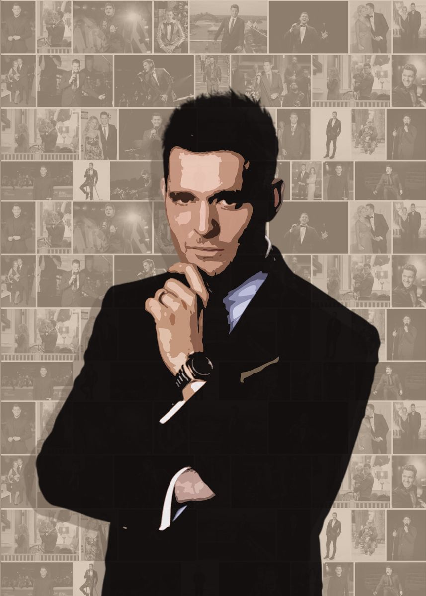'Michael Buble' Poster by Booth Callahan | Displate