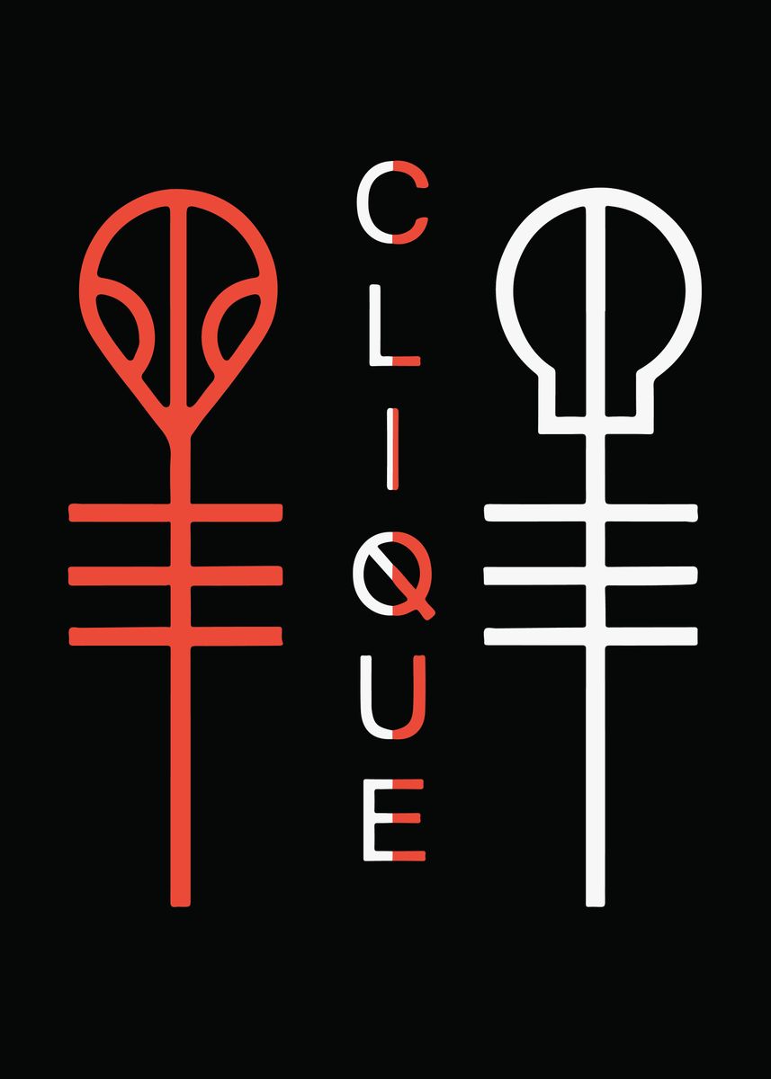 'CLIQUE' Poster, picture, metal print, paint by Blurry Gonner | Displate