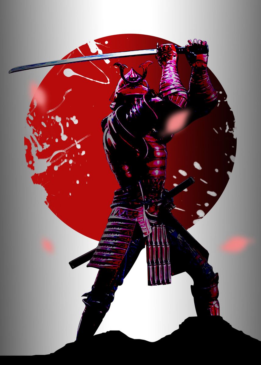 'Amazing samurai sword' Poster, picture, metal print, paint by ...