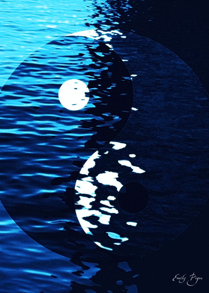 'Yin Yang Life' Poster, picture, metal print, paint by Emily Pigou Art ...