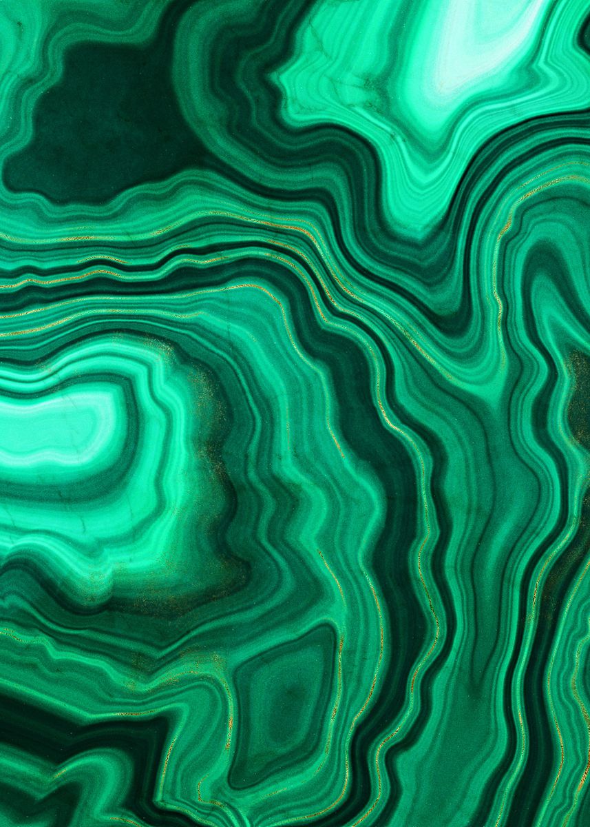 'Malachite Texture 10' Poster, picture, metal print, paint by Aloke ...