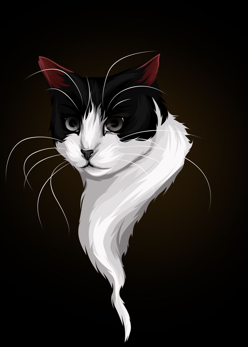 'cute cat' Poster by Nur Khafif | Displate