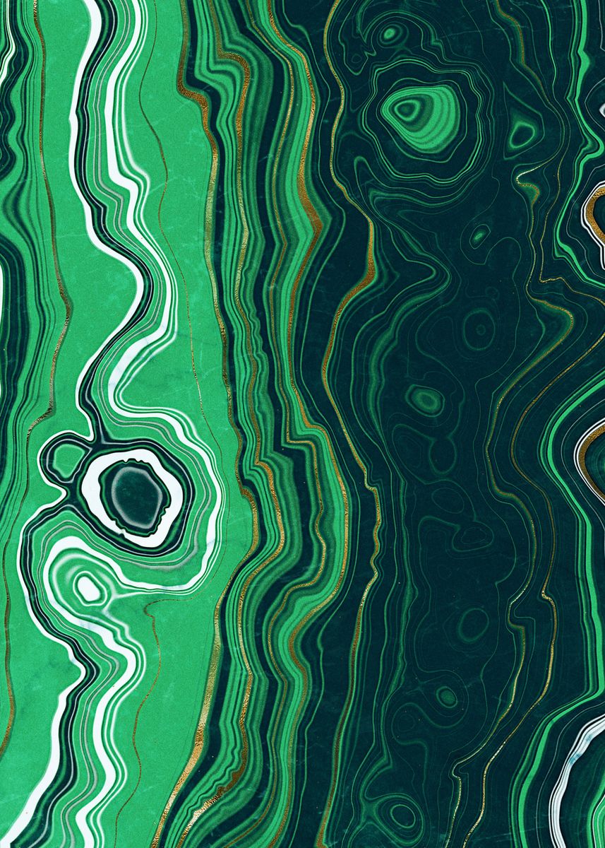 'Malachite Texture 07' Poster by Aloke Design | Displate