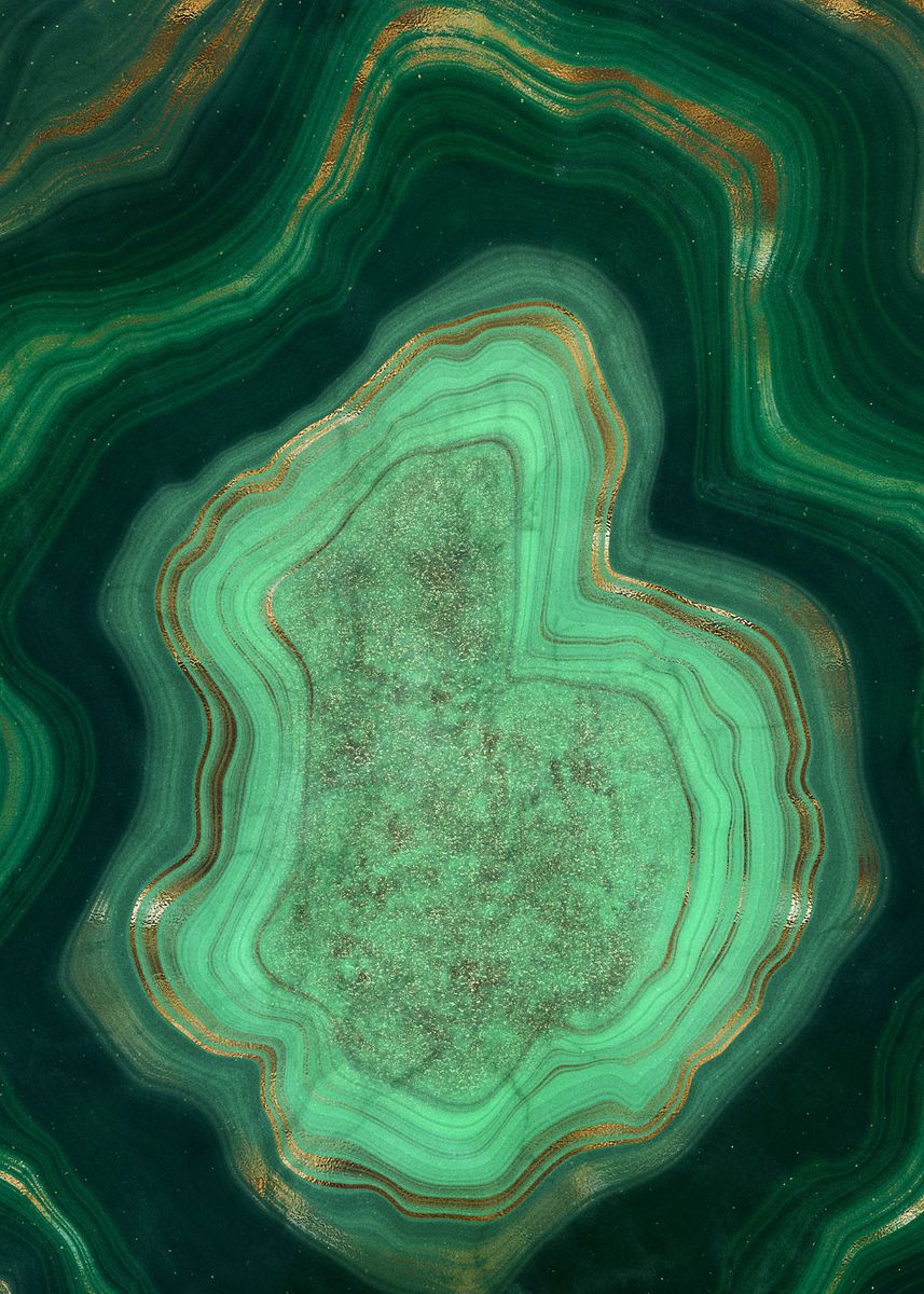 'Malachite Texture 06' Poster, picture, metal print, paint by Aloke ...