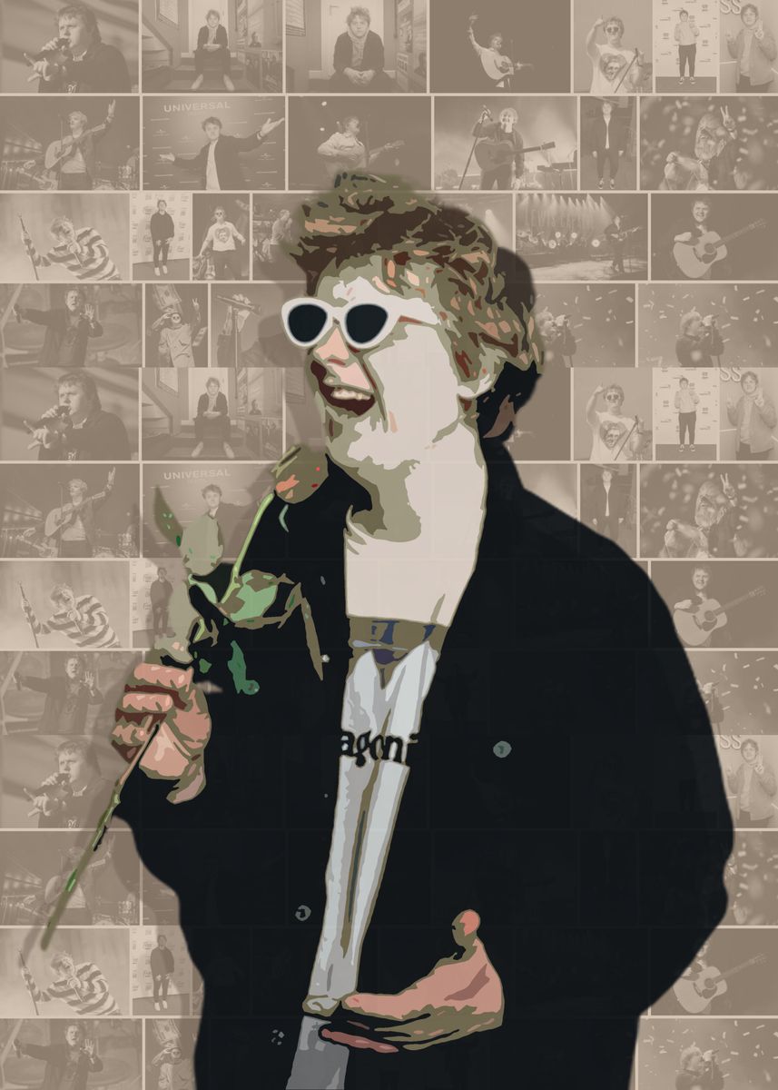 'Lewis Capaldi' Poster, picture, metal print, paint by Booth Callahan ...