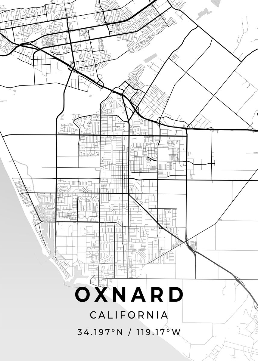 'Oxnard California' Poster, picture, metal print, paint by Conceptual ...