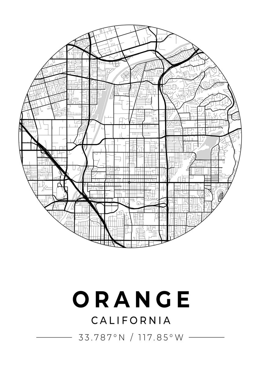 'Orange California' Poster, picture, metal print, paint by Conceptual ...
