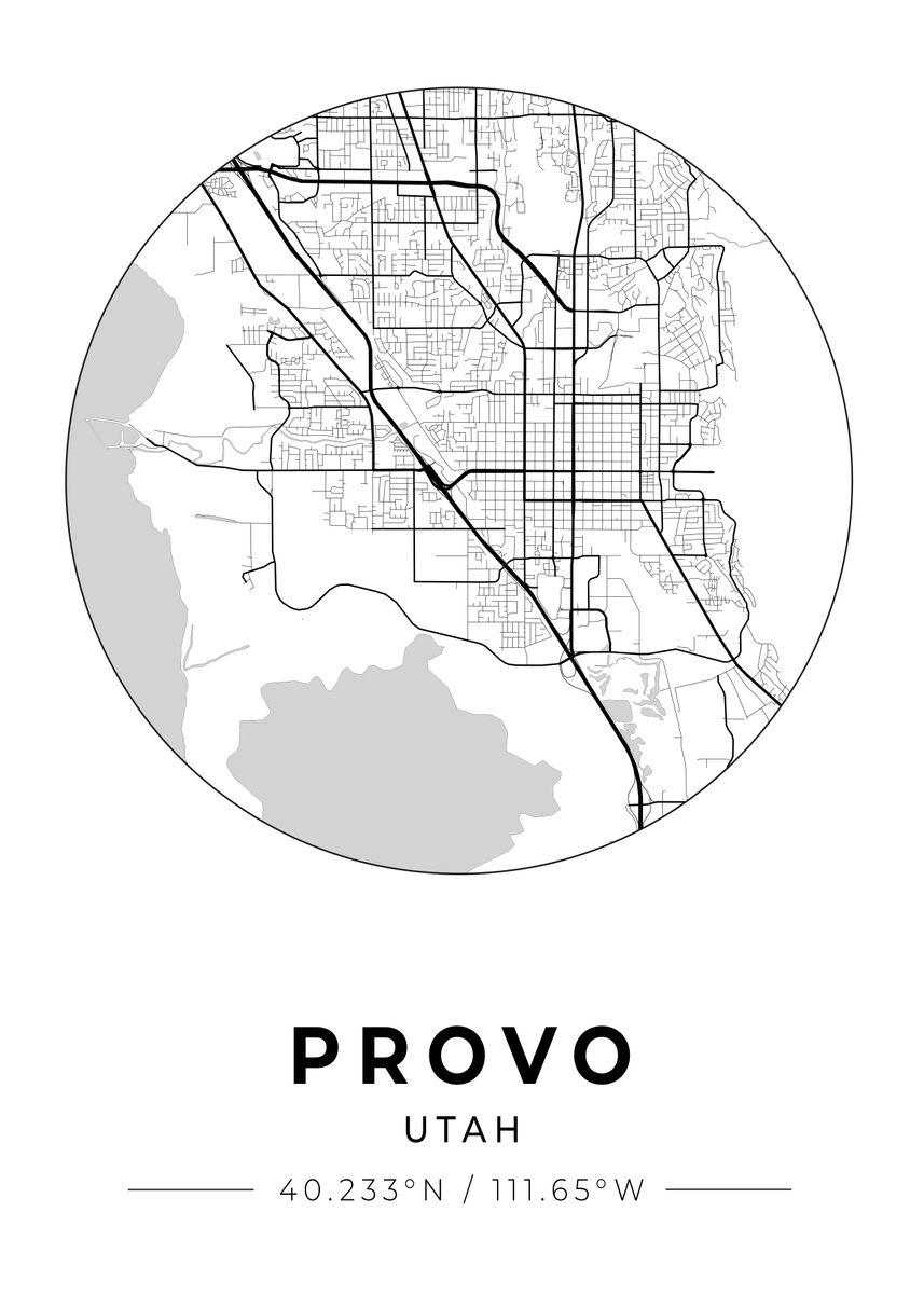 'Provo Utah' Poster, picture, metal print, paint by Conceptual ...