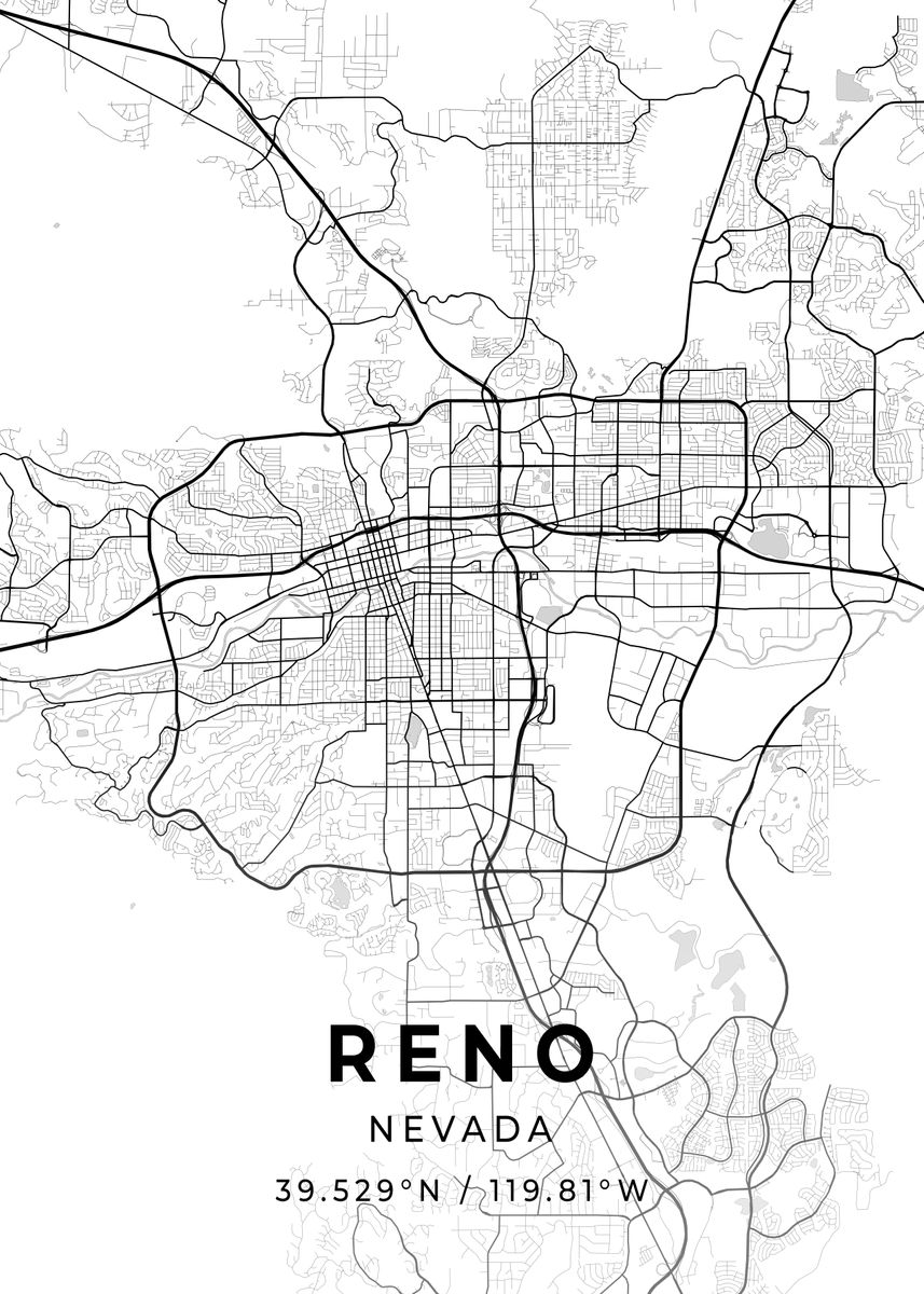 'Reno Nevada' Poster, picture, metal print, paint by Conceptual ...