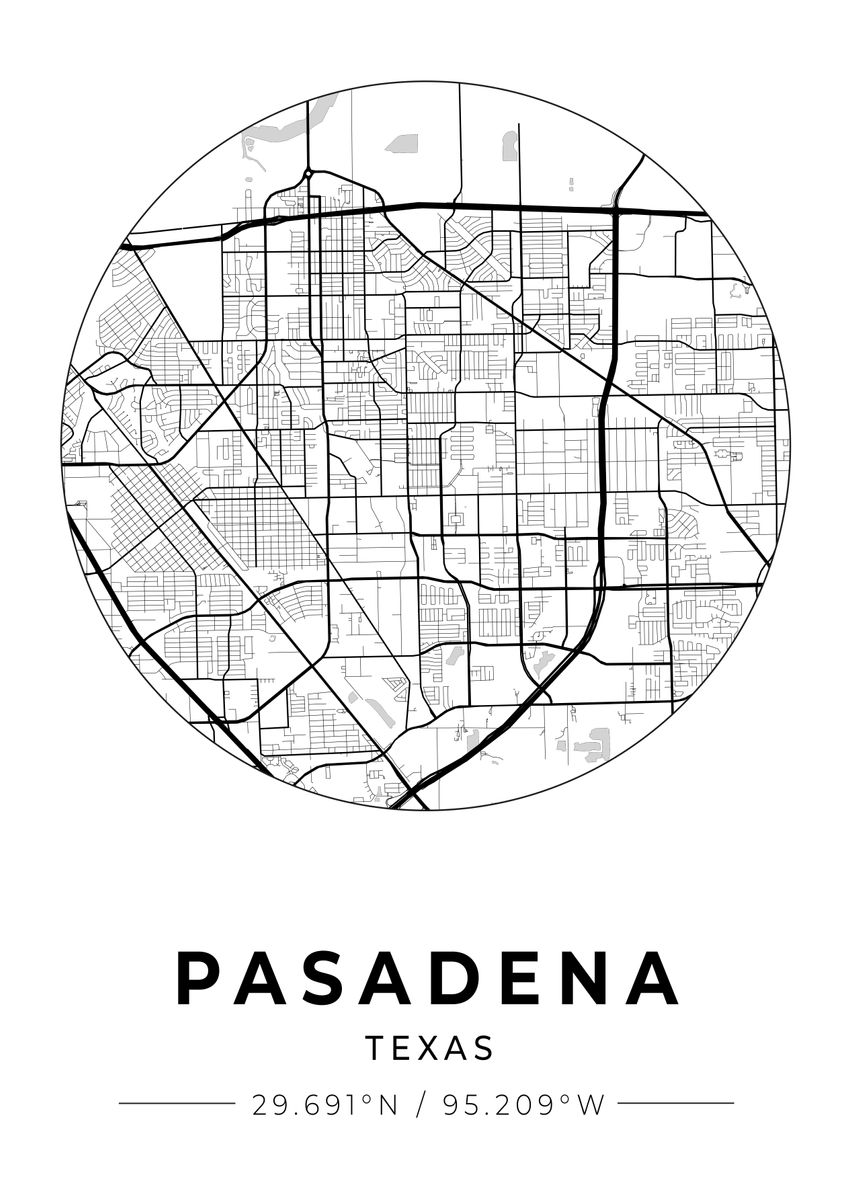 'Pasadena Texas' Poster, picture, metal print, paint by Conceptual ...
