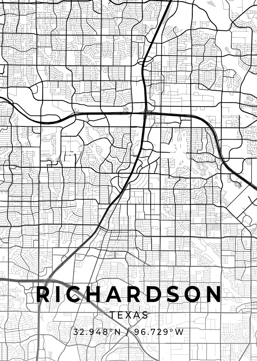 'Richardson Texas' Poster, picture, metal print, paint by Conceptual ...