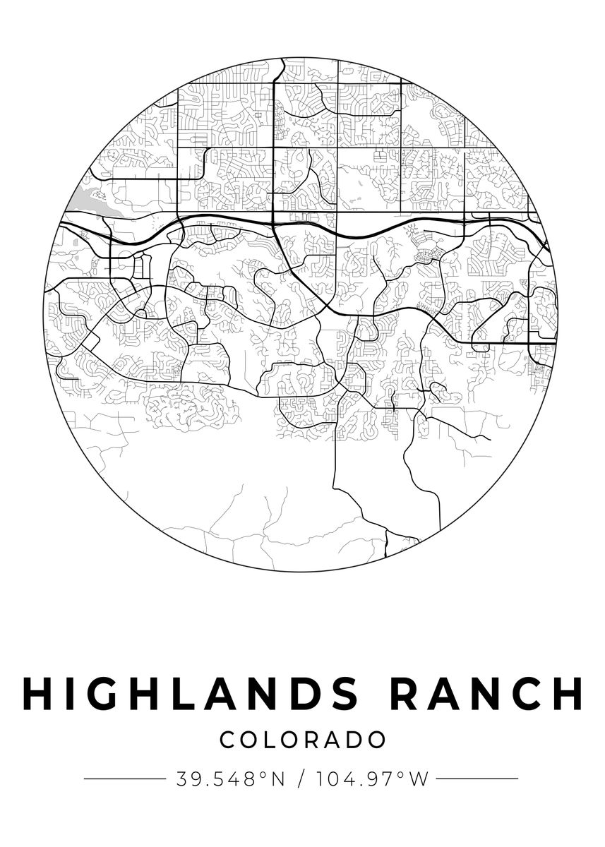 'Highlands Ranch Colorado' Poster, picture, metal print, paint by ...