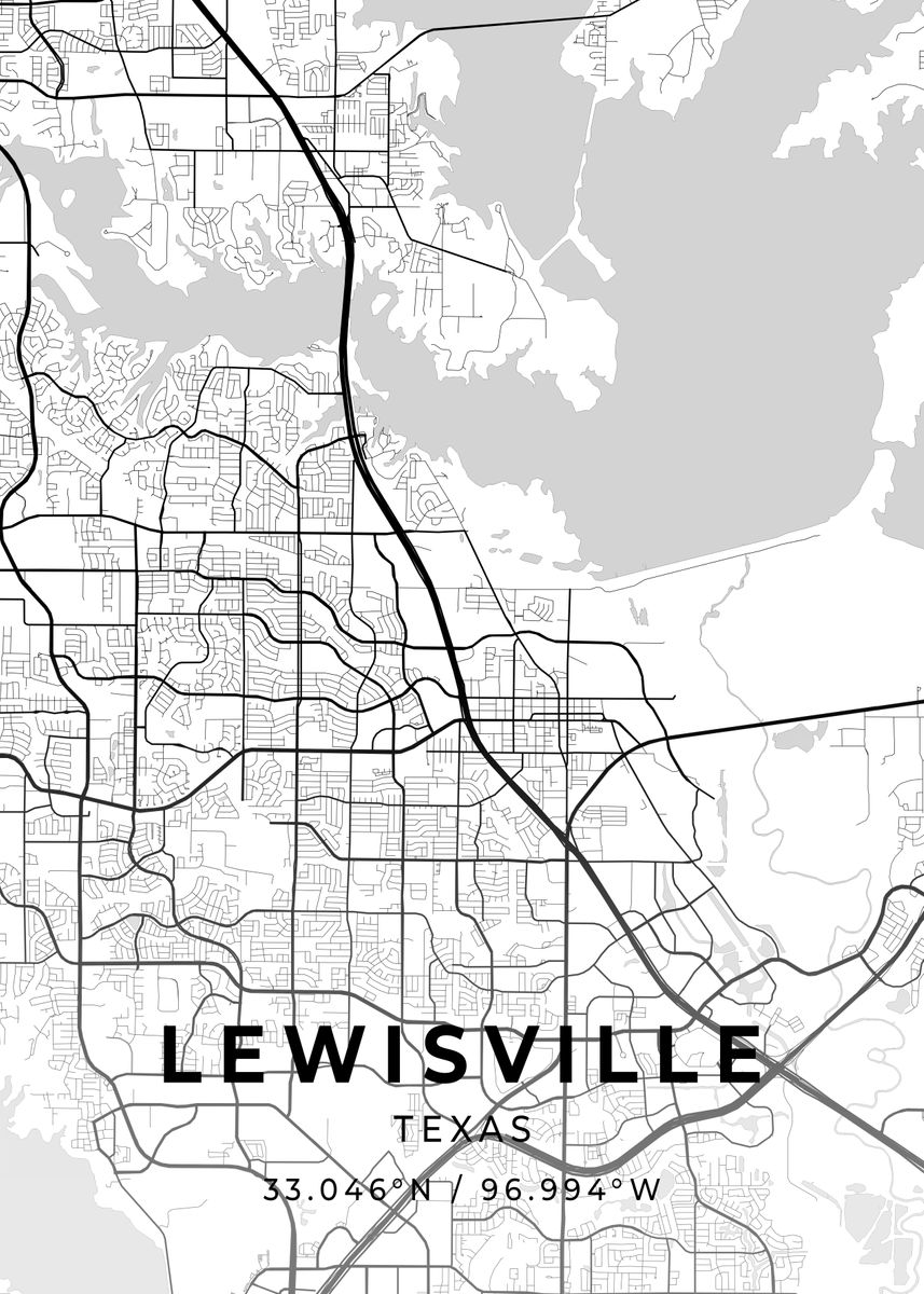 'Lewisville Texas' Poster, picture, metal print, paint by Conceptual ...