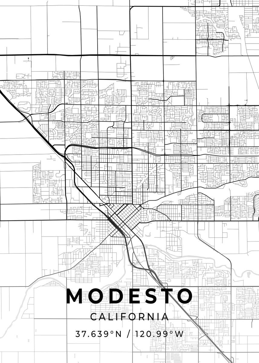 'Modesto California' Poster, picture, metal print, paint by Conceptual ...
