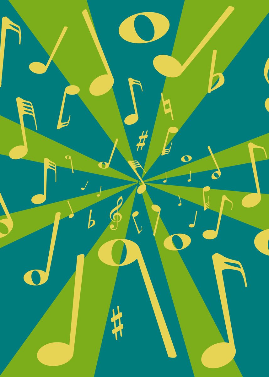 'Musical Noise Background' Poster, picture, metal print, paint by ...