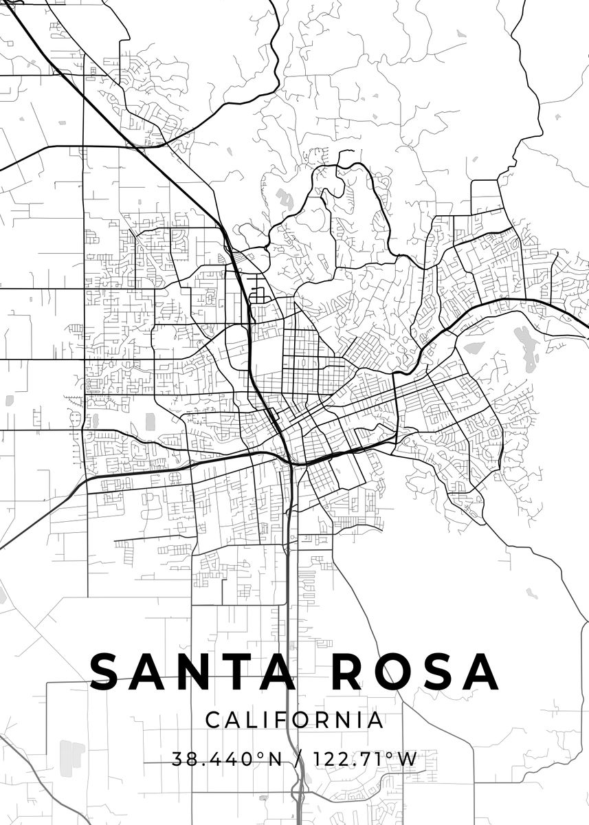 'Santa Rosa California' Poster by Conceptual Photography | Displate