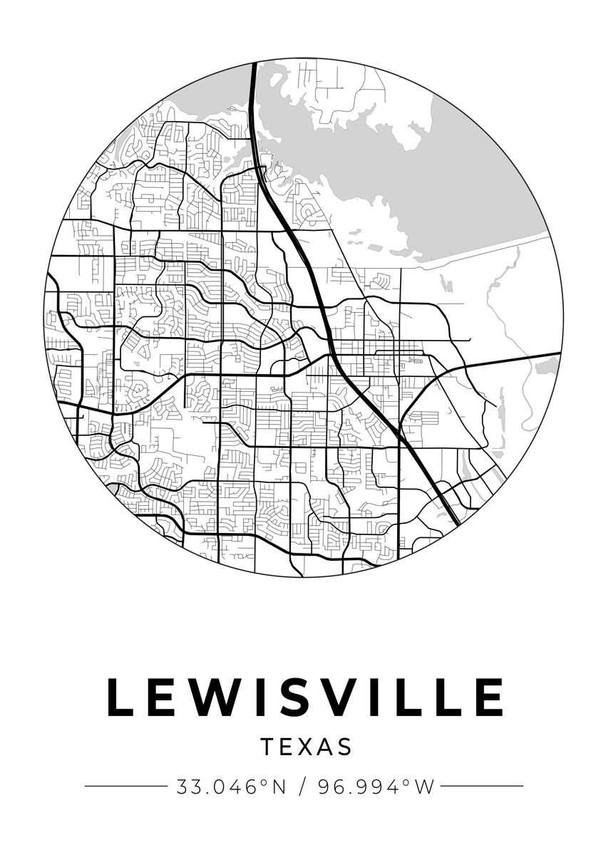 'Lewisville Texas' Poster, picture, metal print, paint by Conceptual ...