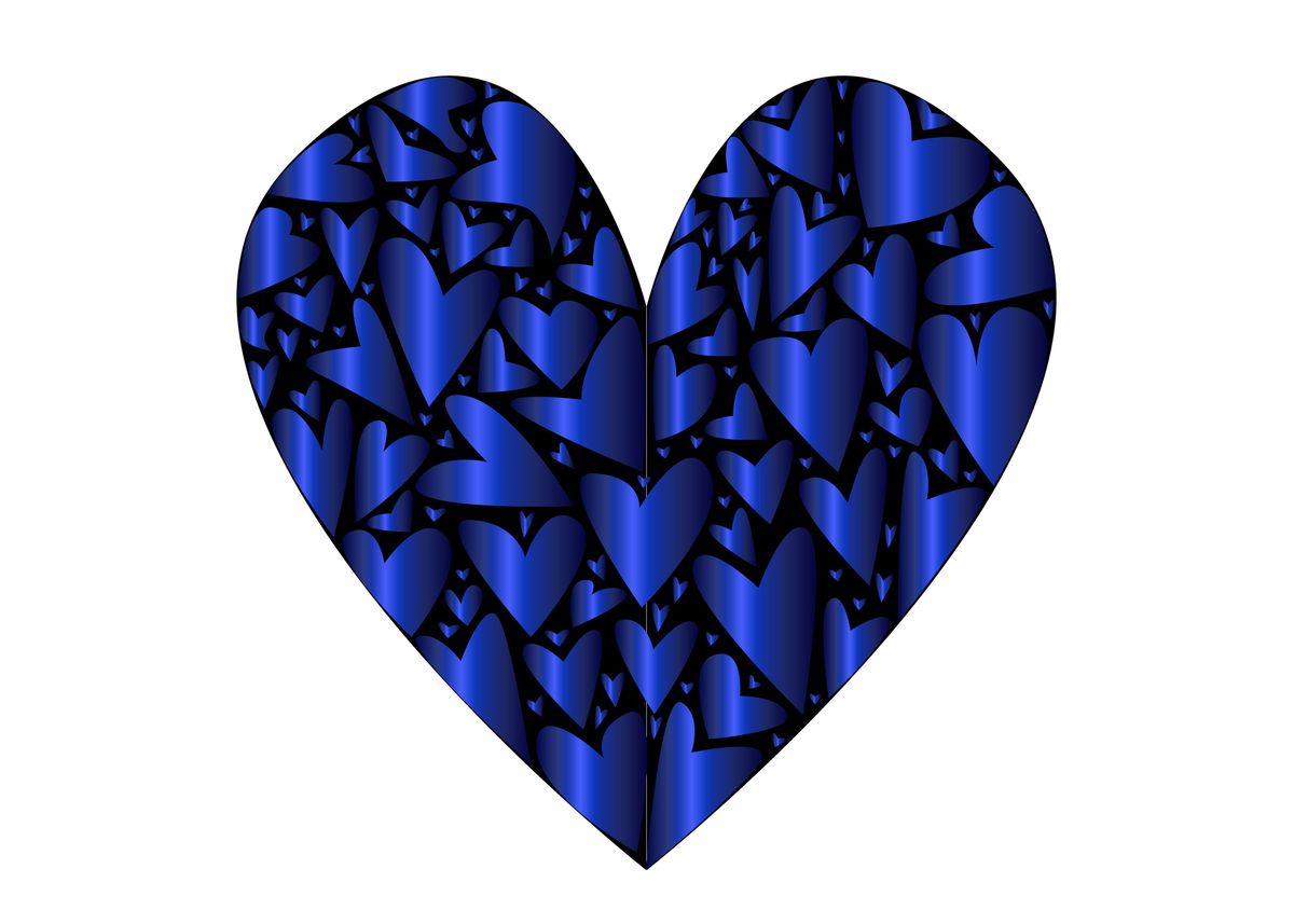 'Cold Blue Heart' Poster by HomeStead Digital | Displate