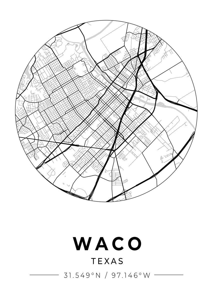 'Waco Texas' Poster, picture, metal print, paint by Conceptual ...