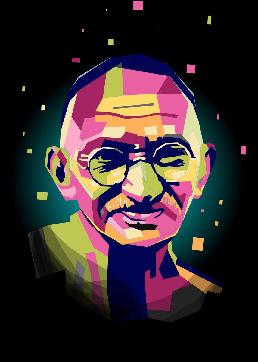 'mohandas ghandi' Poster by Hafis | Displate