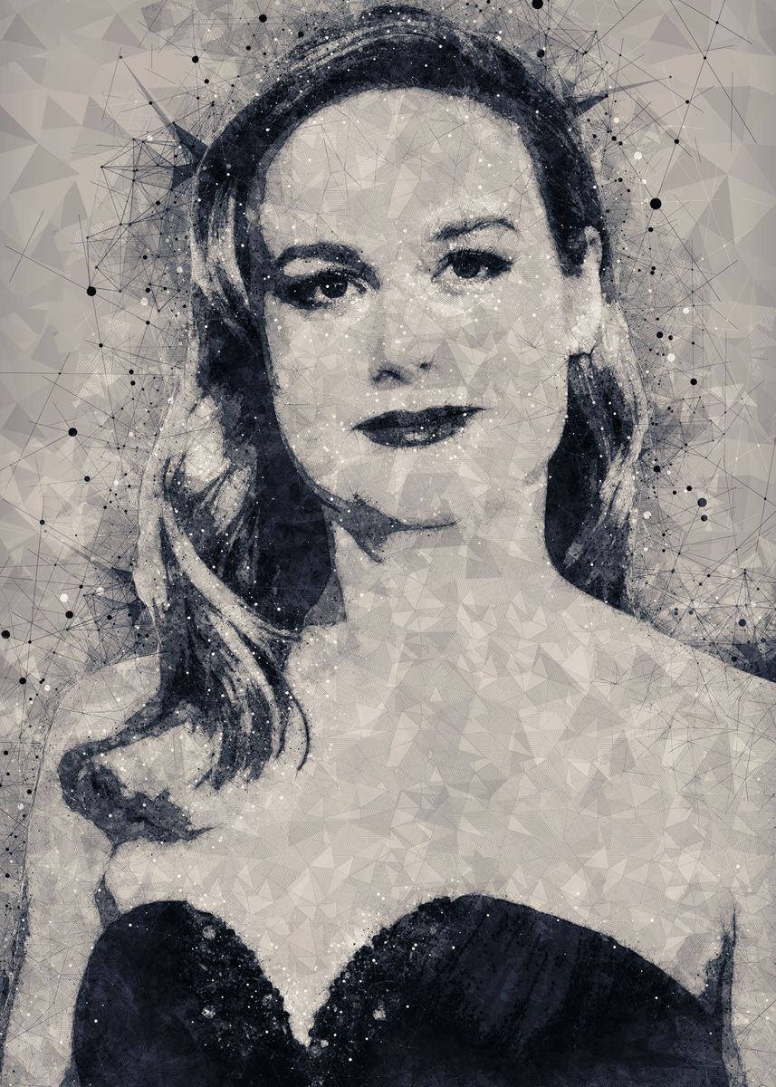 'Brie Larson' Poster, picture, metal print, paint by Alex Mann | Displate