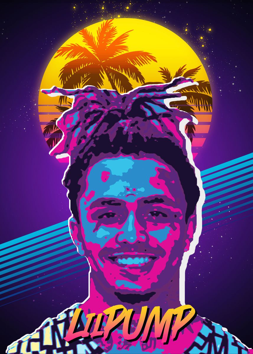 'lil pump retro' Poster, picture, metal print, paint by NiceAndBetter ...