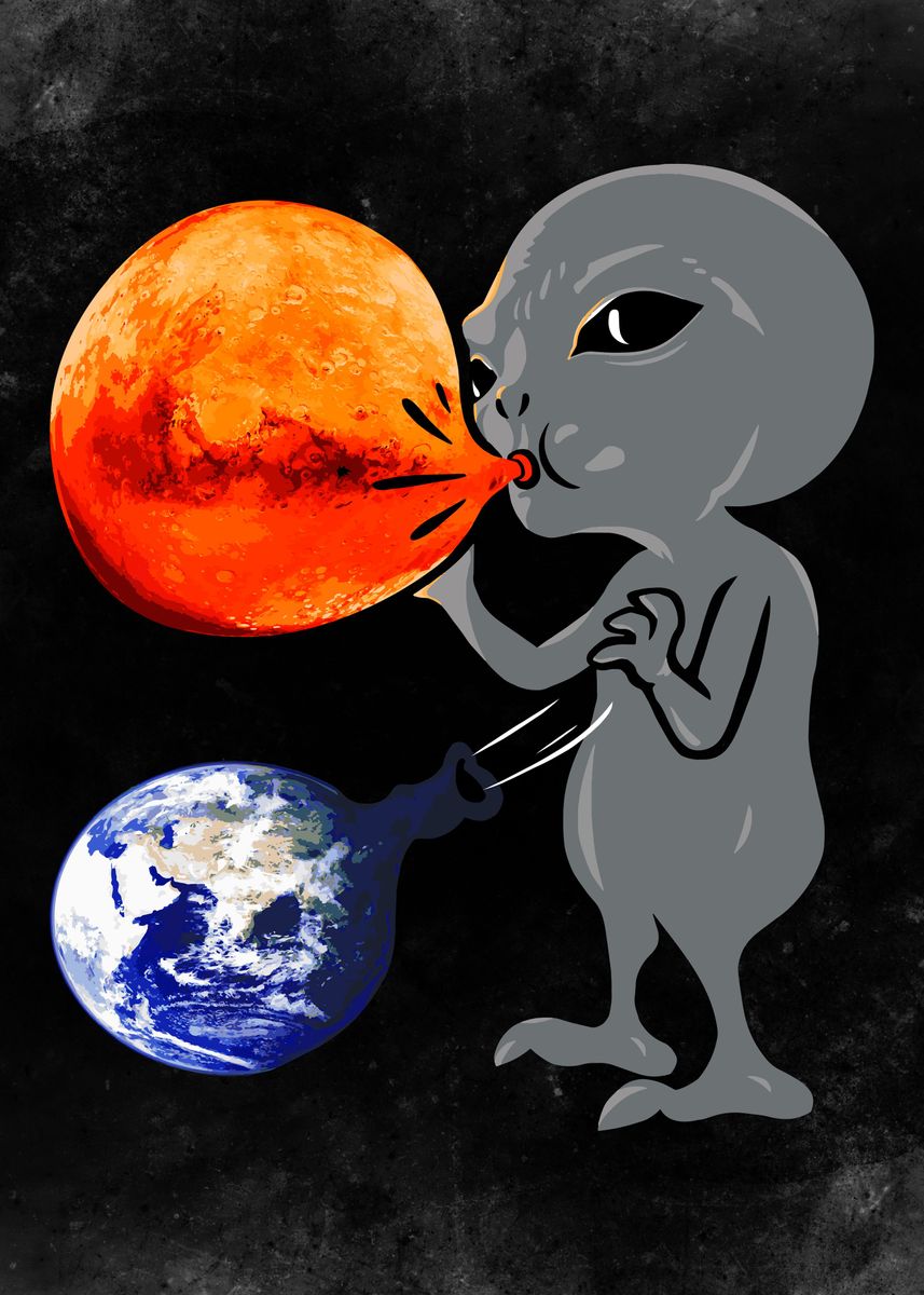 'Martien' Poster, picture, metal print, paint by Valentin Lerond ...