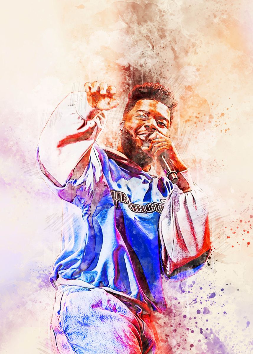 'Khalid' Poster, picture, metal print, paint by Alex Mann | Displate