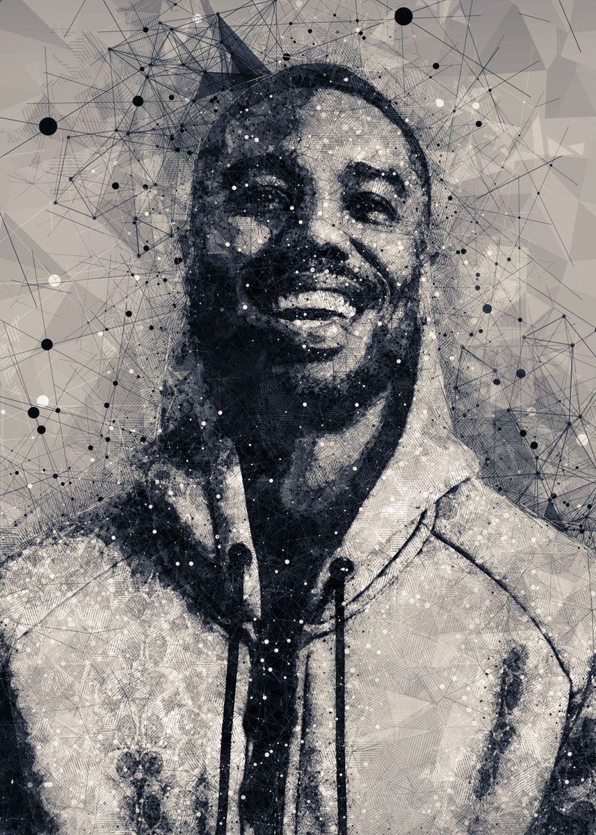 'Michael B Jordan' Poster, picture, metal print, paint by Alex Mann ...