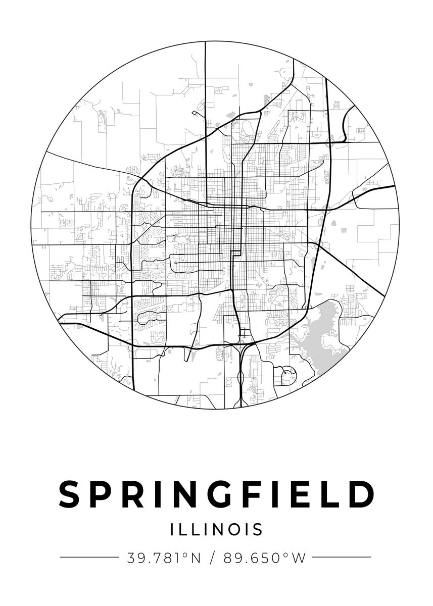 'Springfield Illinois' Poster, picture, metal print, paint by ...