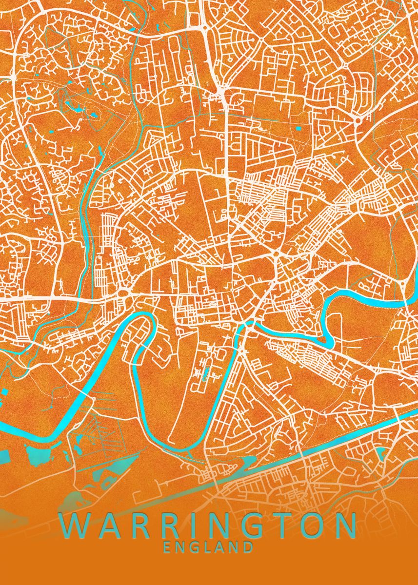 'Warrington England City' Poster, picture, metal print, paint by City ...