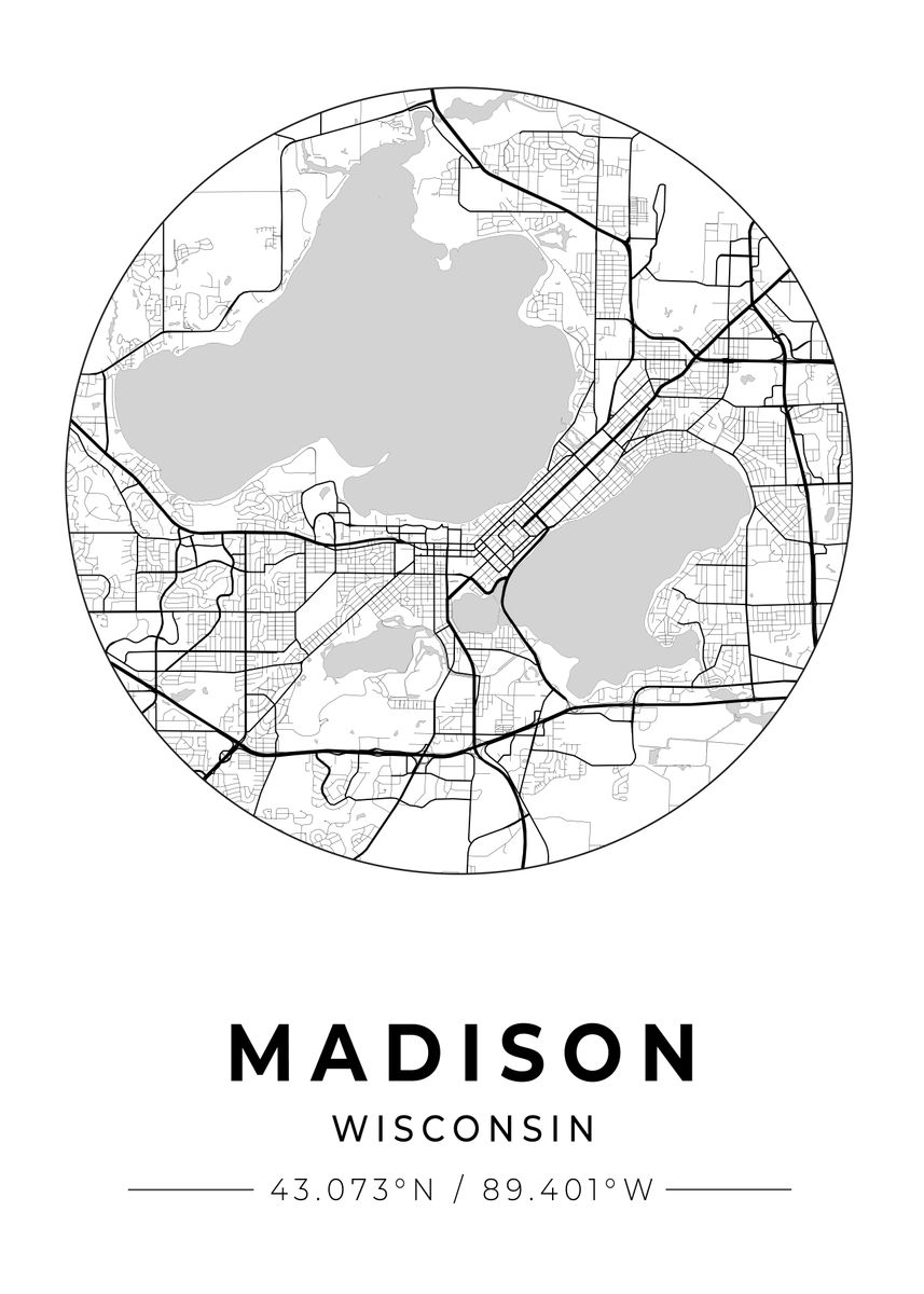 'Madison Wisconsin' Poster, picture, metal print, paint by Conceptual ...