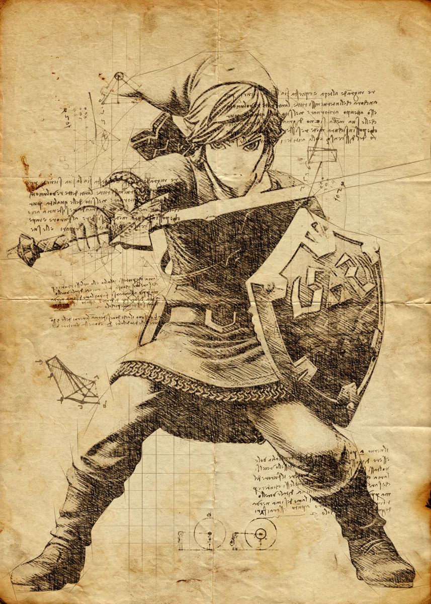 'Zelda Link' Poster, picture, metal print, paint by Posterlicious ...