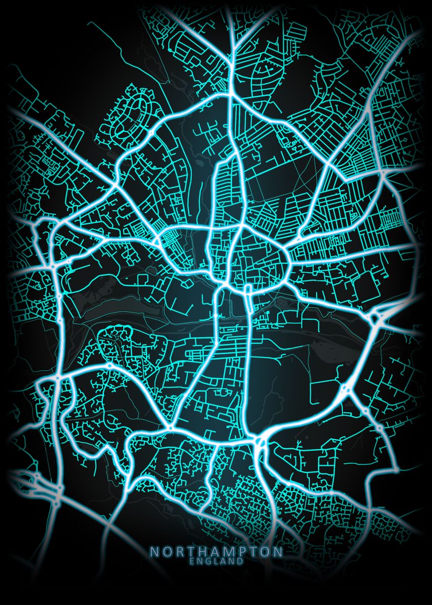 'Northampton England City' Poster, picture, metal print, paint by City ...
