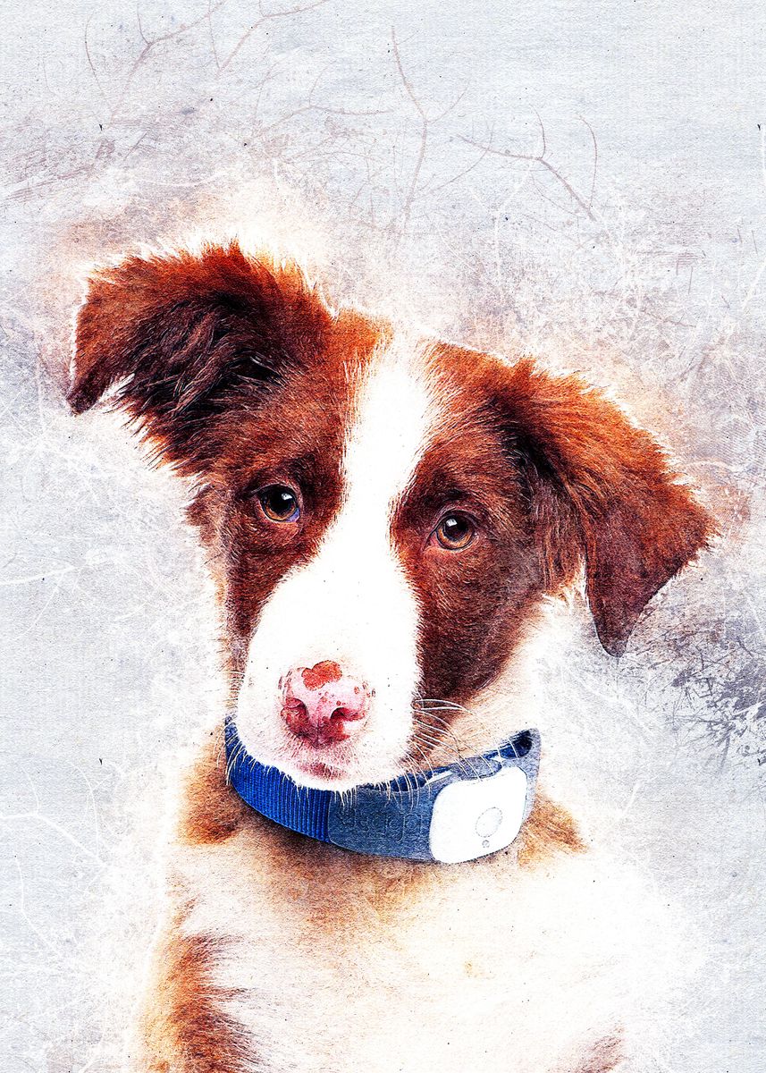 'Dog 11' Poster, picture, metal print, paint by Wpap Malang | Displate